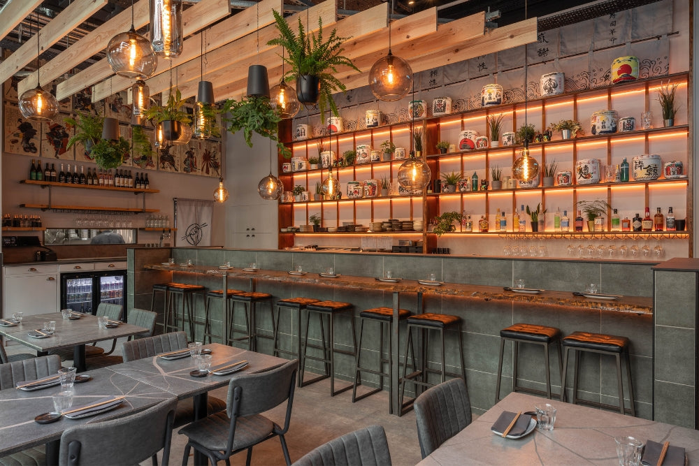 Sushi Revolution Modern Restaurant Interior | Peppermill Interiors