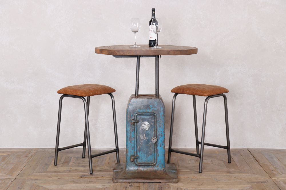 Industrial Poseur Table with Storage | Peppermill Interiors