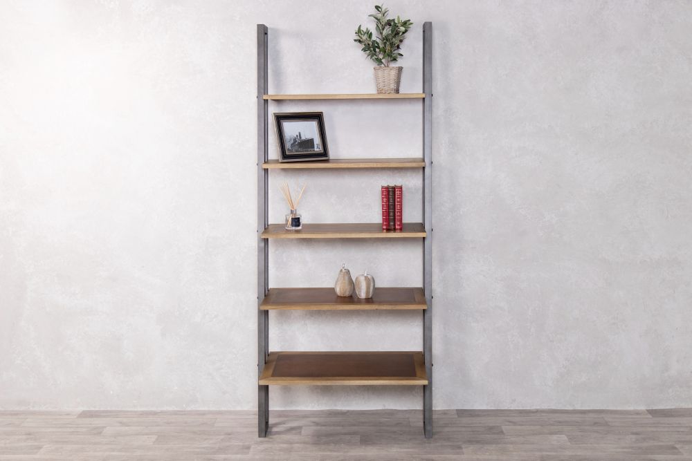 Copper Shelving Unit Oak And Copper | Peppermill Interiors