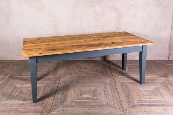 OAK TOP KITCHEN TABLE PAINTED BASE | Peppermill Interiors