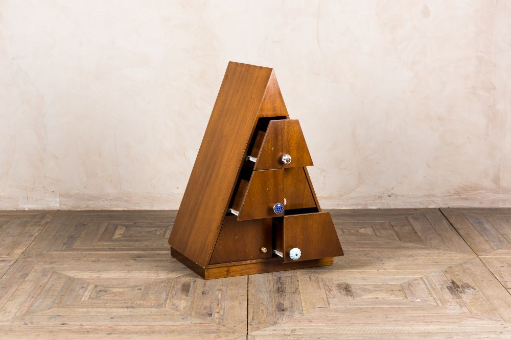 SMALL RETRO TRIANGLE CHEST OF DRAWERS | Peppermill Interiors