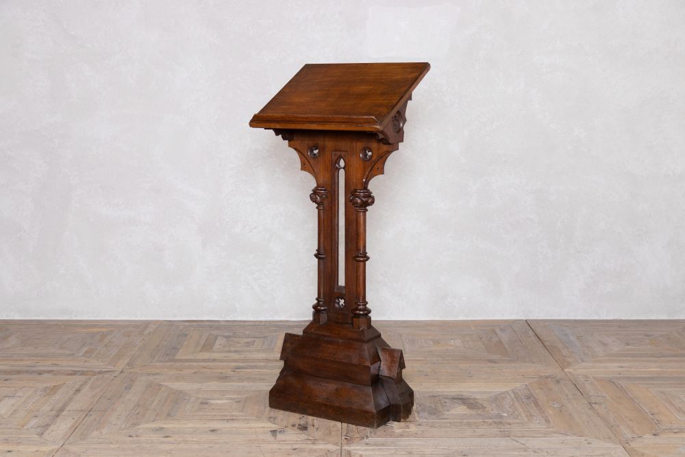 Vintage Victorian Oak Front of House Lectern Stand | Peppermill Interiors